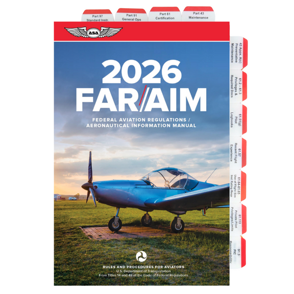 2026 ASA Pre-Tabbed FAR/AIM for Private Pilot, Instrument, Commercial ...